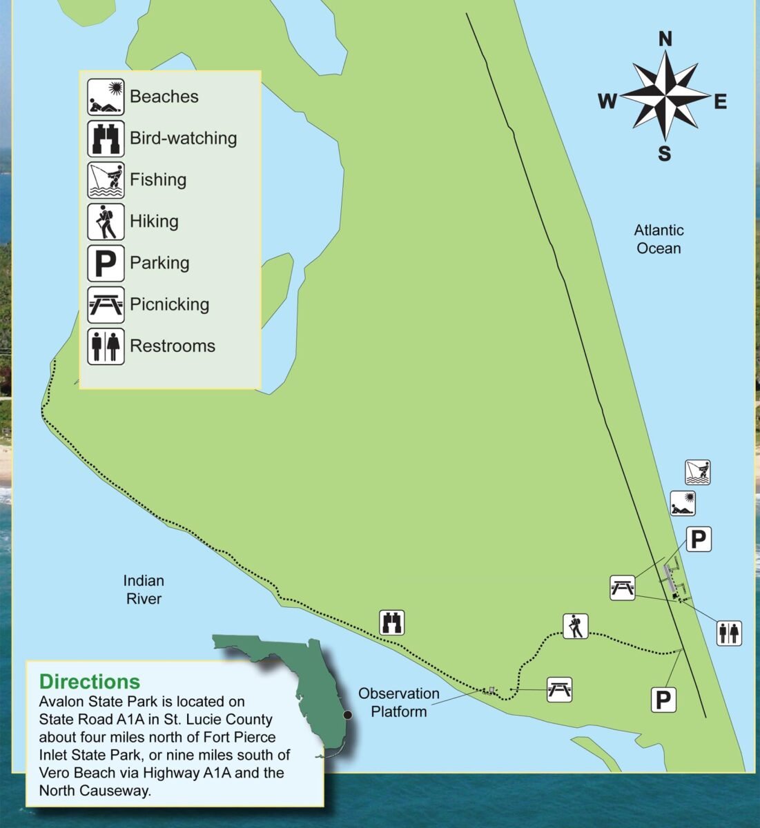 Avalon State Park: Lovely beach was historic site for Navy frogmen